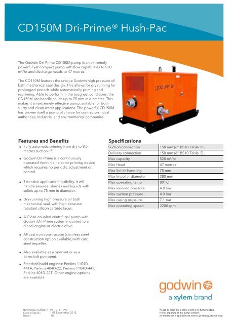 CD150M Dri-PrimeÃ‚Â® Hush-Pac - Godwin Pumps