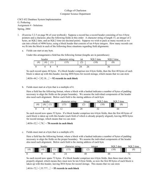 Assignment 4 Solutions - Department of Computer Science