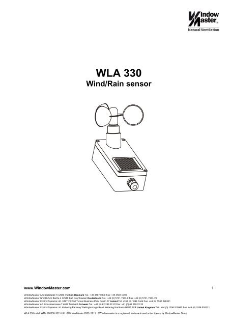 WLA 330 - WindowMaster