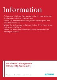 HiPath 4000 Management HiPath 4000 Manager V4 - Siemens