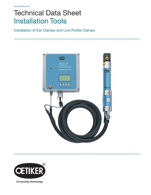 Technical Data Sheet Installation Tools - Oetiker