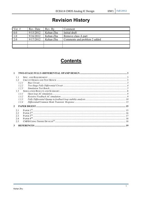 ECE614 CMOS Analog IC Design HW1