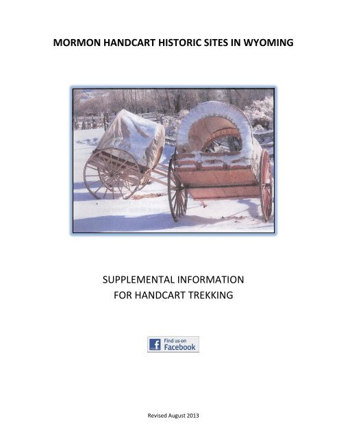 Supplemental Trek Info - Mormon Handcart Trek