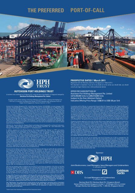 Prospectus - HPH Trust