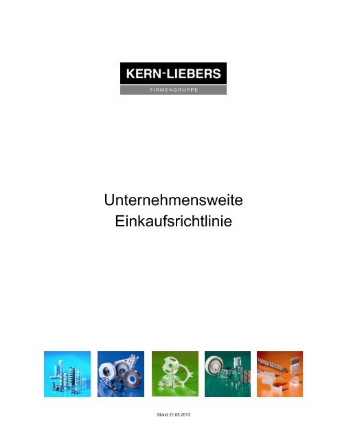Einkaufsrichtlinien der Kern-Liebers Gruppe - EBERLE Rieden GmbH