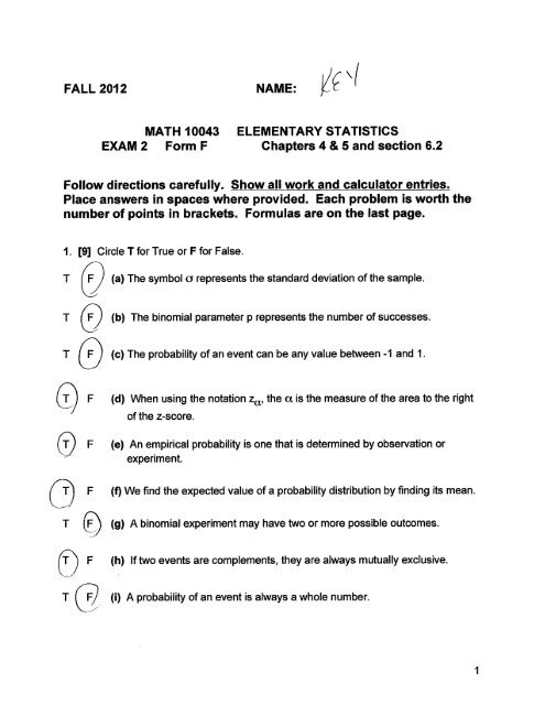 Elementary Statistics Problems