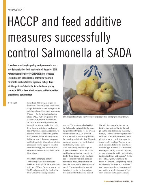 HACCP and feed additive measures successfully control ... - Selko