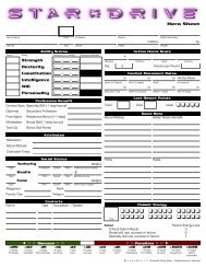 GAMMA WORLD Character Sheet - Bold Pueblo Games