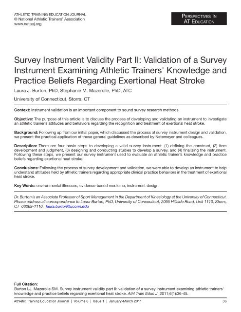 Survey Instrument Validity Part Ii Validation Of A Survey Instrument