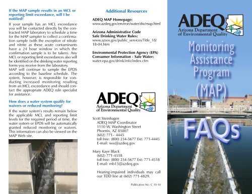 MAP monitoring assistance program faqs brochure - Arizona ...