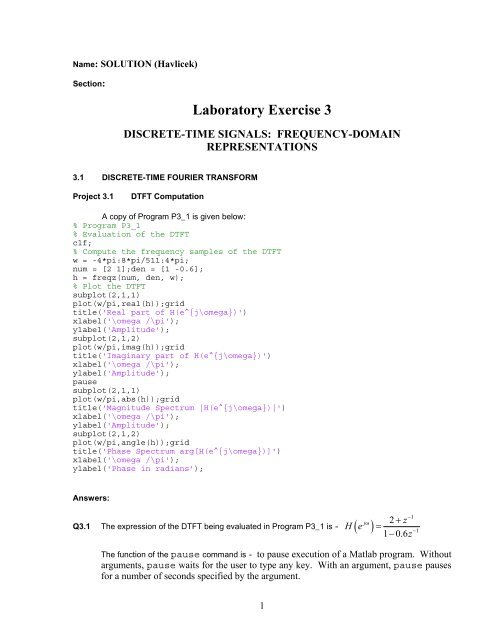 Laboratory Exercise 3