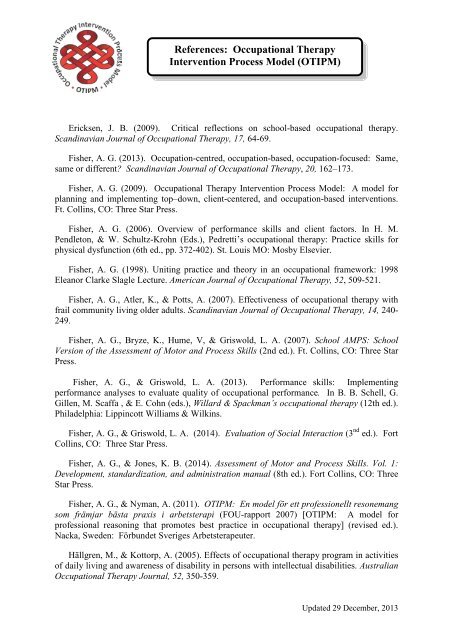 References: Occupational