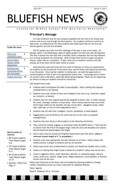 BLUEFISH NEWS - Lynnhaven Middle School - Virginia Beach City ...