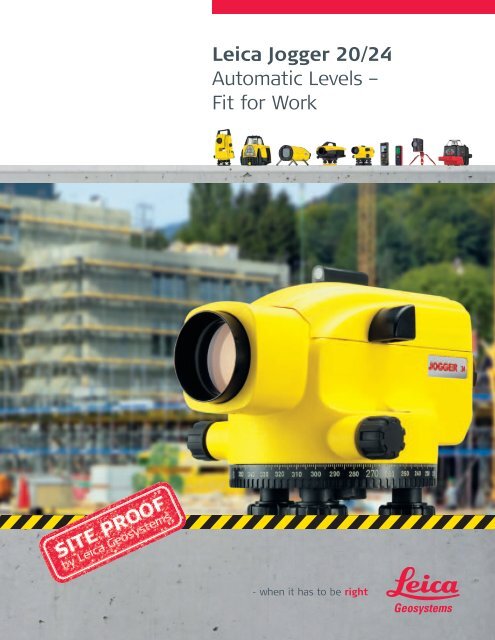 Leica Jogger 20/24 Automatic Levels – Fit for Work
