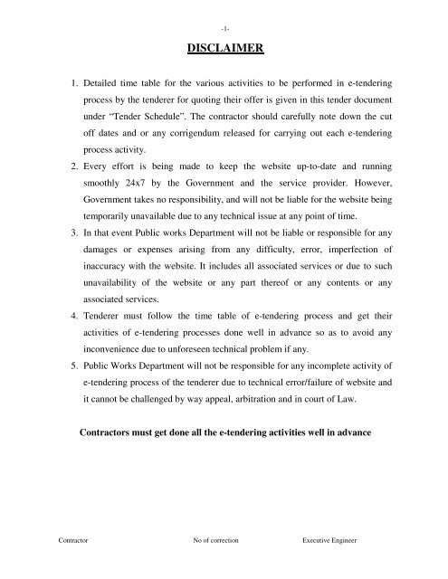 View Tender Document - e-Tendering