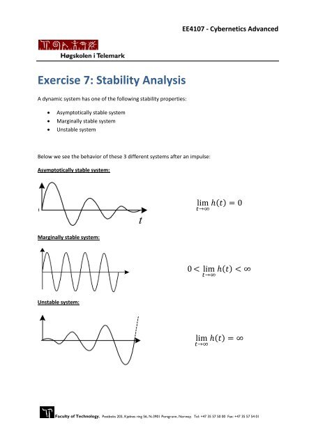 Exercise 7: Stability Analysis