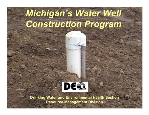 Michigan's Water Well Construction Program - Ottawa County