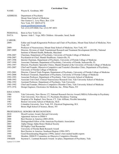Curriculum Vitae - Harvard Medical School - Harvard University