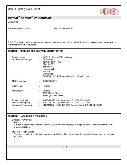 DuPont Karmex DF Herbicide