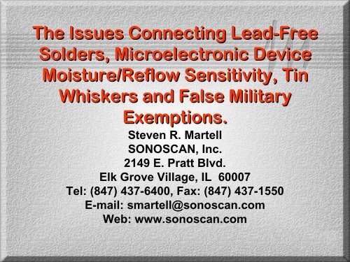 Lead-Free Process and Component Damage Assessment ... - SMTA