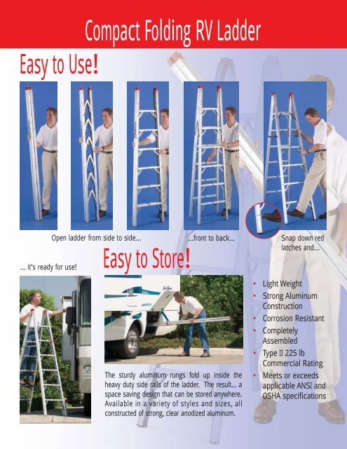 Compact Folding RV Ladder - TriStar Distributing