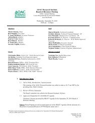 AOAC Guidelines for Single Laboratory Validation of Chemical