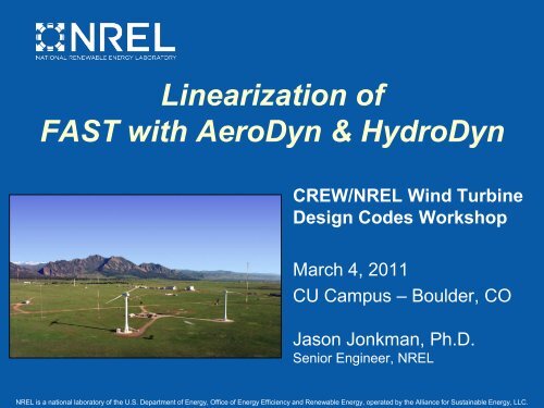 Linearization Of FAST With AeroDyn & HydroDyn - NREL