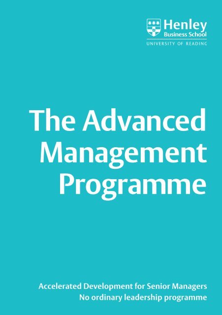 The Advanced Management Programme - Henley Business School