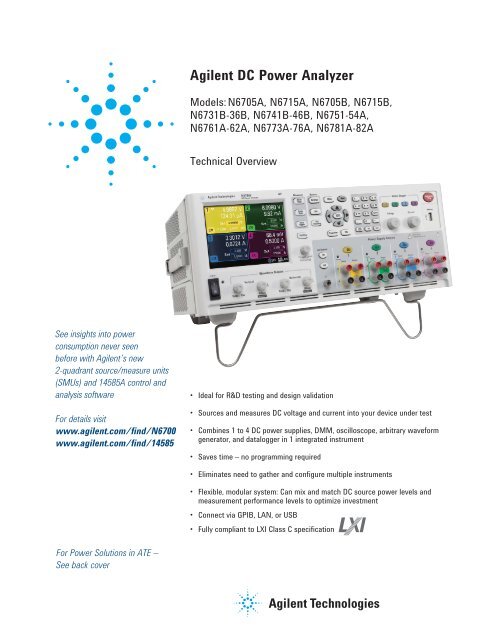 Agilent DC Power Analyzer N6705 - MetricTest