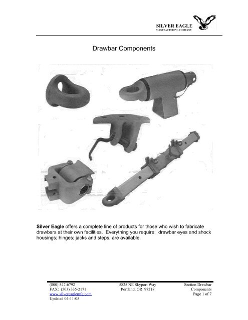Section 4 - Drawbar Components - Silver Eagle Manufacturing Co.