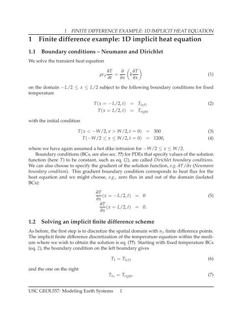 Implicit Method Heat Equation Python Tessshebaylo