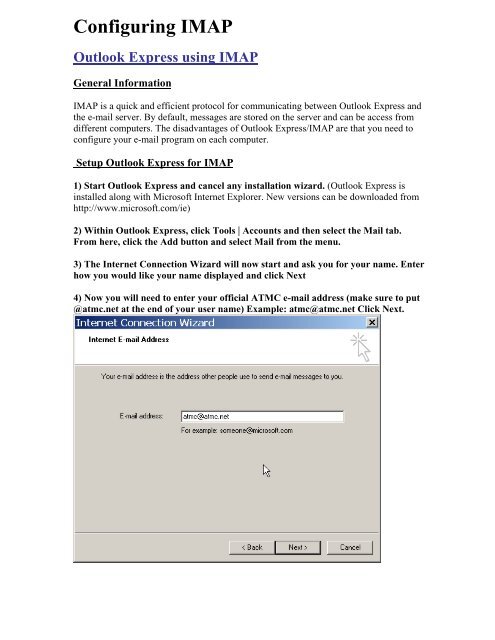 Outlook Express - Configuring IMAP - Atmc