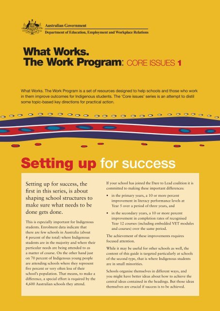core-issues-1-setting-up-for-success-what-works