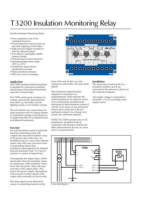 T3200 Insulation Monitoring Relay - Littelfuse