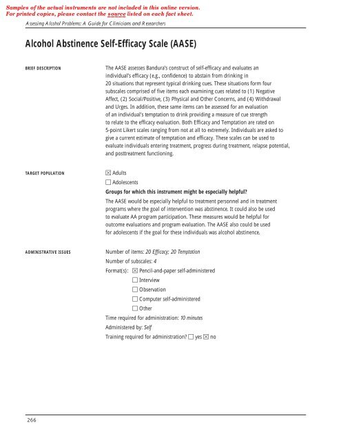 Alcohol Abstinence Self-Efficacy Scale (AASE)