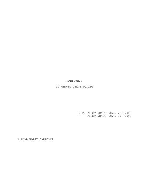 Pilot Script - Slap Happy Cartoons
