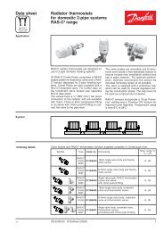 SETTING INSTRUCTIONS - Danfoss Randall