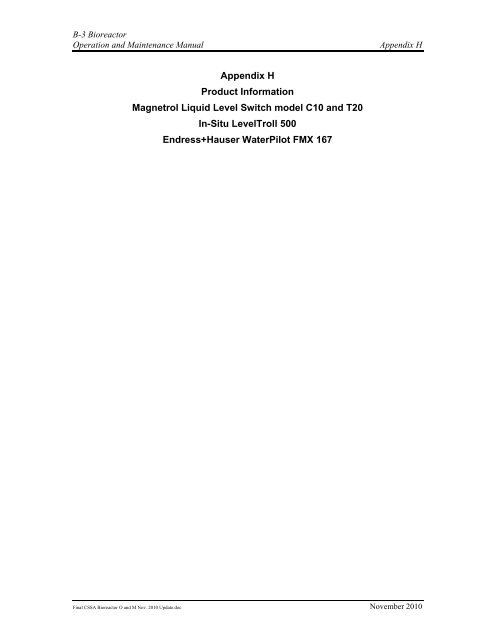 Product Information, Magnetrol Liquid Level Switch Model T21 and ...