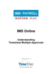 IMS Online Express - employee guide - IMS Payroll
