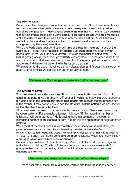 The Pattern LevelPatterns