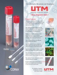 Venturi Transystem Â® Brochure - Copan Diagnostics