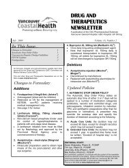 DRUG AND THERAPEUTICS NEWSLETTER - Pharmaceutical ...