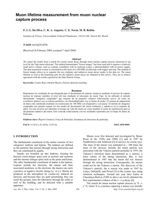 Muon lifetime measurement from muon nuclear capture process
