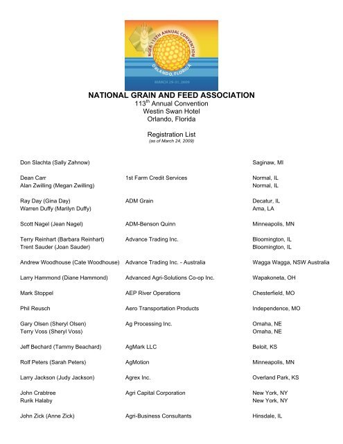 NATIONAL GRAIN AND FEED ASSOCIATION