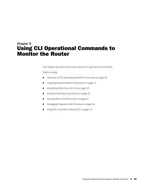 Using Cli Operational Commands To Monitor The Juniper Networks