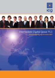 Full year annual report 2009 - Intermediate Capital Group PLC