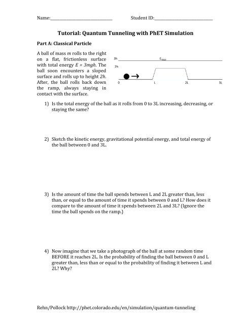 Tutorial: Quantum Tunneling with PhET Simulation