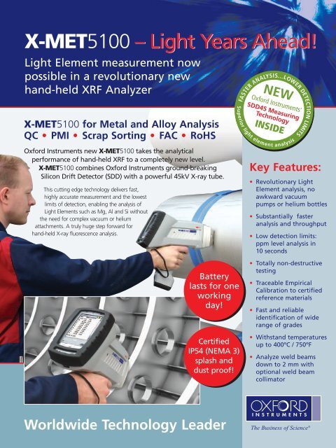 X-MET5100 - new XRF analyzer for Light Element ... - TCR Arabia