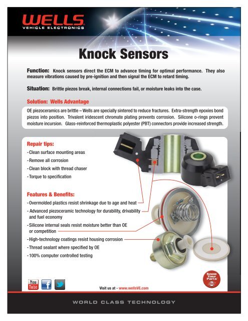 Knock Sensors - Wells VE - Wells Vehicle Electronics