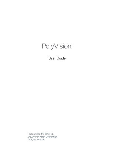Polyvision Interactive Panel (PDF)